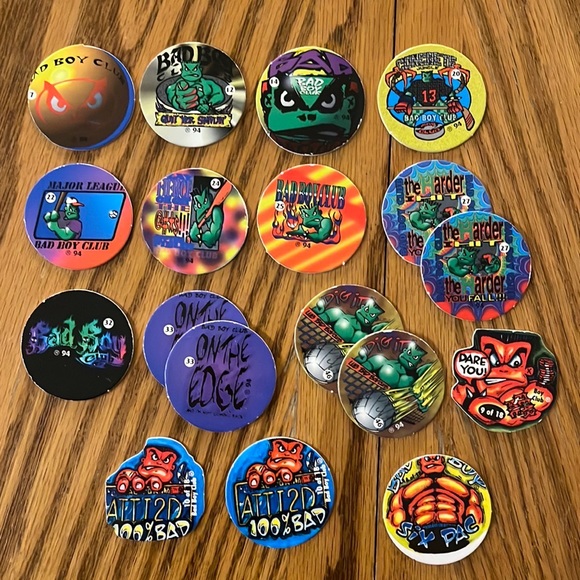 Other | Rare Pogs Bad Boy Club Partial Collection With Misprints ...
